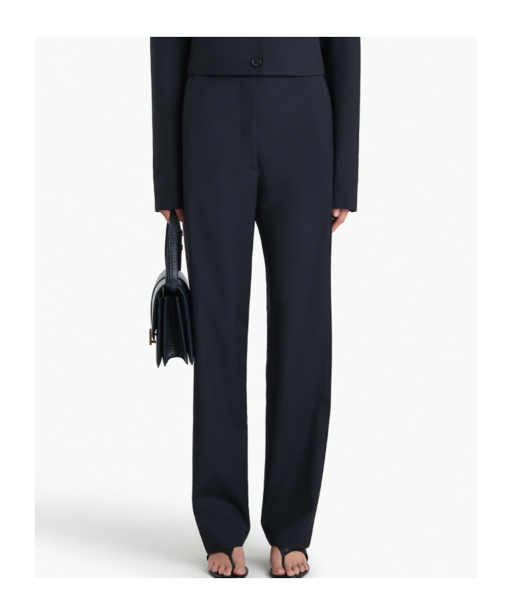 KHAITE Khaite Borden High-Waist Slim Pants